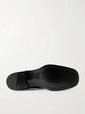 Saint Laurent Vadim Glossed-leather Derby Shoes