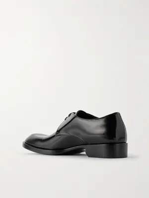 Saint Laurent Vadim Glossed-leather Derby Shoes