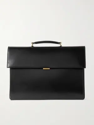 Saint Laurent Leather Briefcase - Black