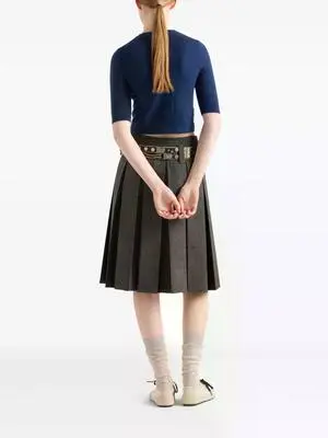 Prada Logo-intarsia Cashmere T-shirt