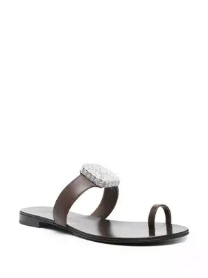 GIUSEPPE ZANOTTI Leather Slides