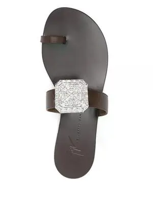 GIUSEPPE ZANOTTI Leather Slides