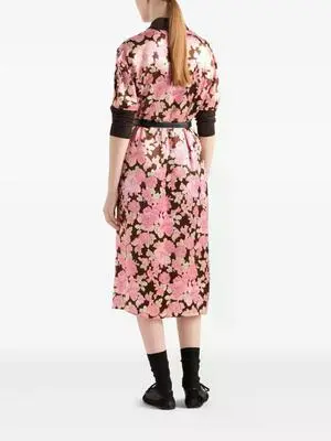 Prada Floral Print Midi Dress