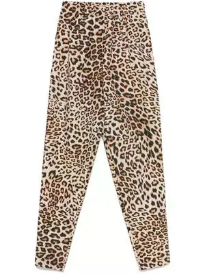 A PAPER KID Leopard-print Trousers