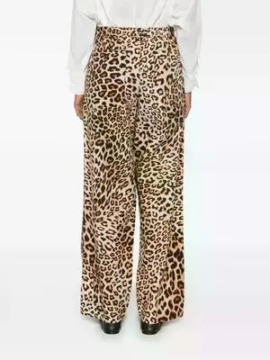 A PAPER KID Leopard-print Trousers