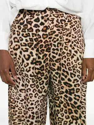A PAPER KID Leopard-print Trousers