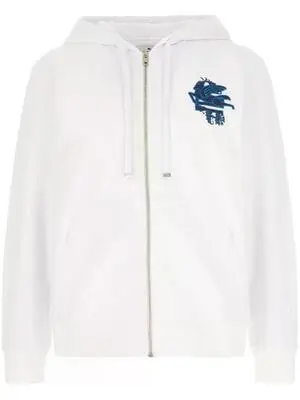 Etro Zip-up Hoodie - White