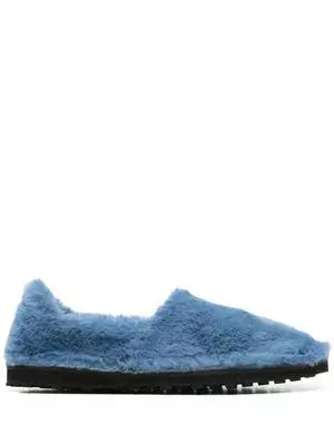 Marni Faux-fur Slippers - Blue