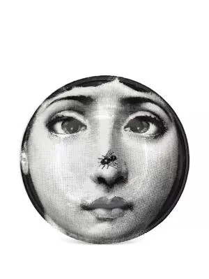 FORNASETTI Face-print Trinket Box - Black