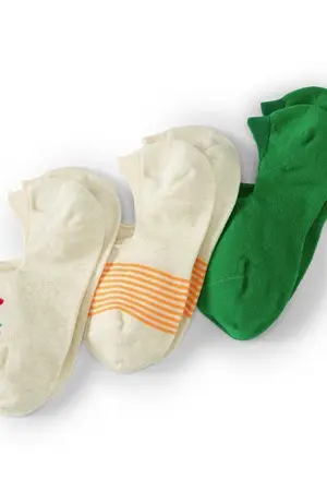 LANDS' END 3-pack No Show Socks - Garden Party Pack