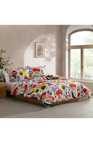 Marimekko Ojakellukka Duvet Cover & Sham Set - White Multi