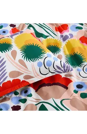 Marimekko Ojakellukka Duvet Cover & Sham Set - White Multi