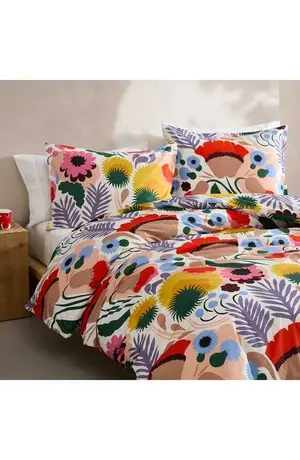 Marimekko Ojakellukka Organic Cotton Percale Comforter & Sham Set - Multi