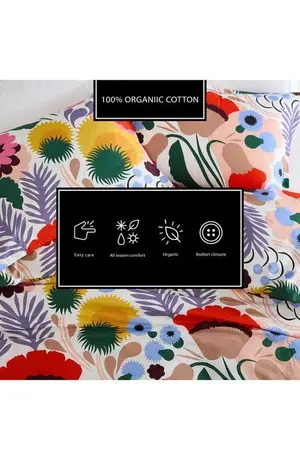 Marimekko Ojakellukka Organic Cotton Percale Comforter & Sham Set