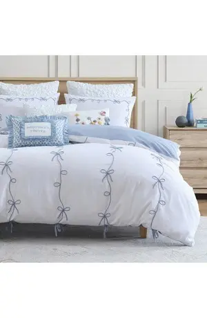 PERI HOME Sasha Bows Duvet Cover & Sham Set - Blue