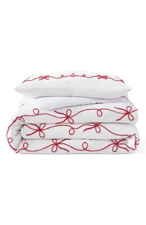 PERI HOME Sasha Bows Comforter & Sham Set - Chili Red