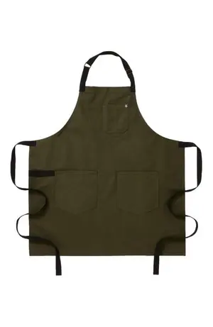 HEDLEY & BENNETT The Essential Apron Green Black Straps - Olive