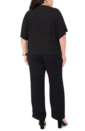 Vince Camuto Pucker Knit Top - Rich Black