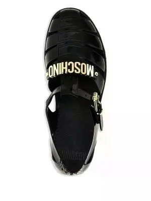 Moschino Lettering Jelly Sandals