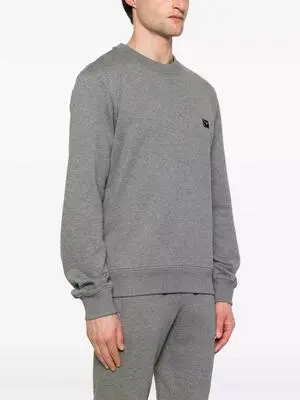Dolce & Gabbana Logo-plaque Cotton Sweatshirt - Grey