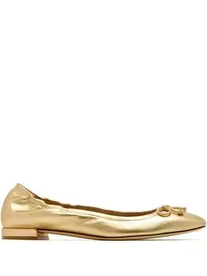 Stuart Weitzman Gold Tone Flats For Women