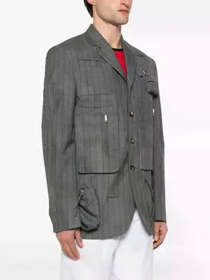 Moschino Graphic-print Pinstriped Blazer