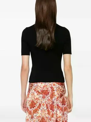 Rabanne Chain Link-detail Top - Black