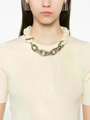 Rabanne Chain-link Detail Top - Neutrals