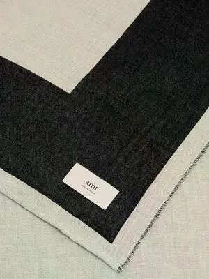 AMI Paris Two-tone Cotton Beach Towel