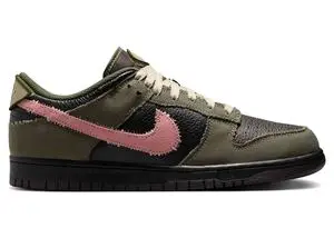 Nike Dunk Low Dunks Not Dead Sneakers - Medium Olive/black/pink Foam