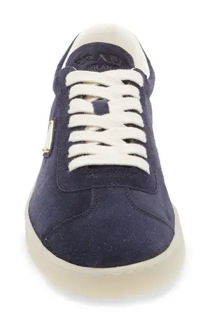 Prada Lane Triangle Logo Low-top Sneakers - Blue