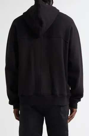 Rick Owens Windbreaker Cotton Zip Hoodie - Black