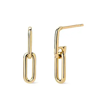 ANA LUISA Solid Yellow Oval Link Drop Earrings - Gold