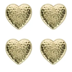 JULISKA Heart Napkin Rings, Set Of 4 - Gold