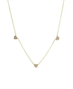 ANA LUISA Lab-grown Diamond Heart Station Necklace - Gold