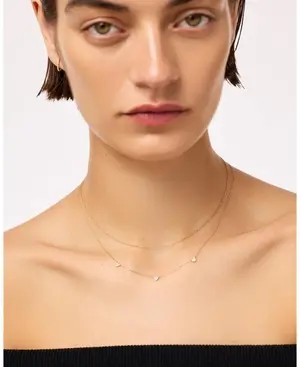 ANA LUISA Lab-grown Diamond Heart Station Necklace