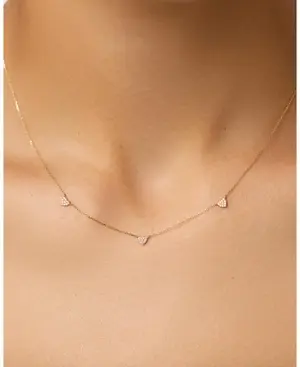 ANA LUISA Lab-grown Diamond Heart Station Necklace