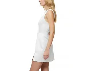 French Connection Carey Satin Mini Dress - Porcelain