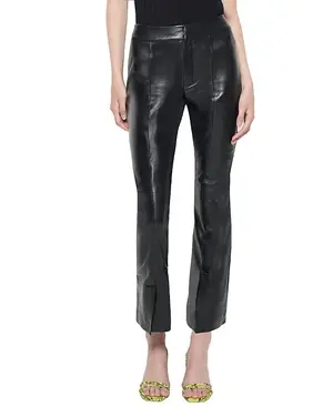 AS By DF Rowan Recycled Leather Cropped Micro Flares