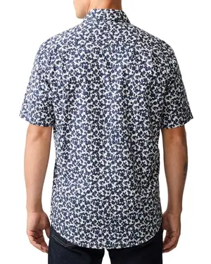 Rodd & Gunn Jameison Bay Printed Button Front Shirt - Navy