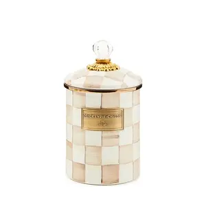 MACKENZIE-CHILDS Check Medium Canister - Mocha