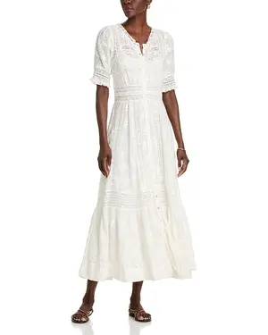 LoveShackFancy Minka Dress - True White