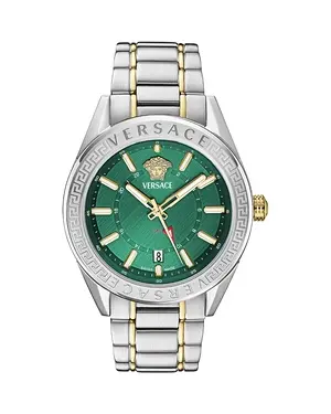 Versace Versace V-Code GMT Watch Green/two Tone