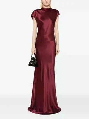 Michelle Mason Sleeveless Gown - Red