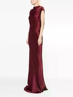 Michelle Mason Sleeveless Gown - Red