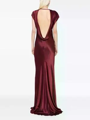 Michelle Mason Sleeveless Gown - Red