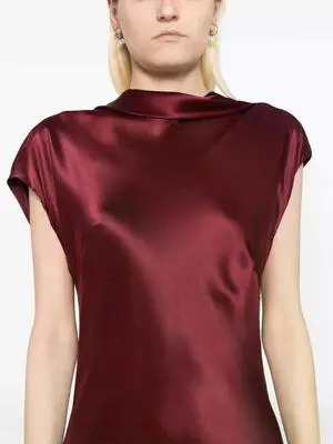 Michelle Mason Sleeveless Gown - Red