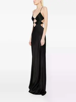 Michelle Mason Cutout Gown - Black