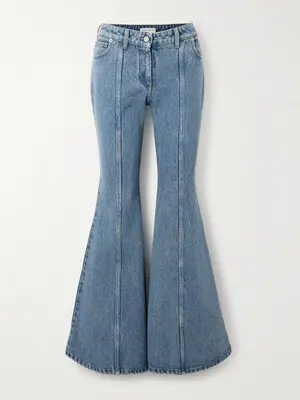 Nina Ricci Paneled Flared Jeans - Blue