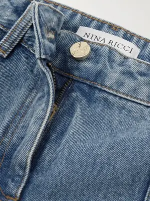 Nina Ricci Paneled Flared Jeans - Blue